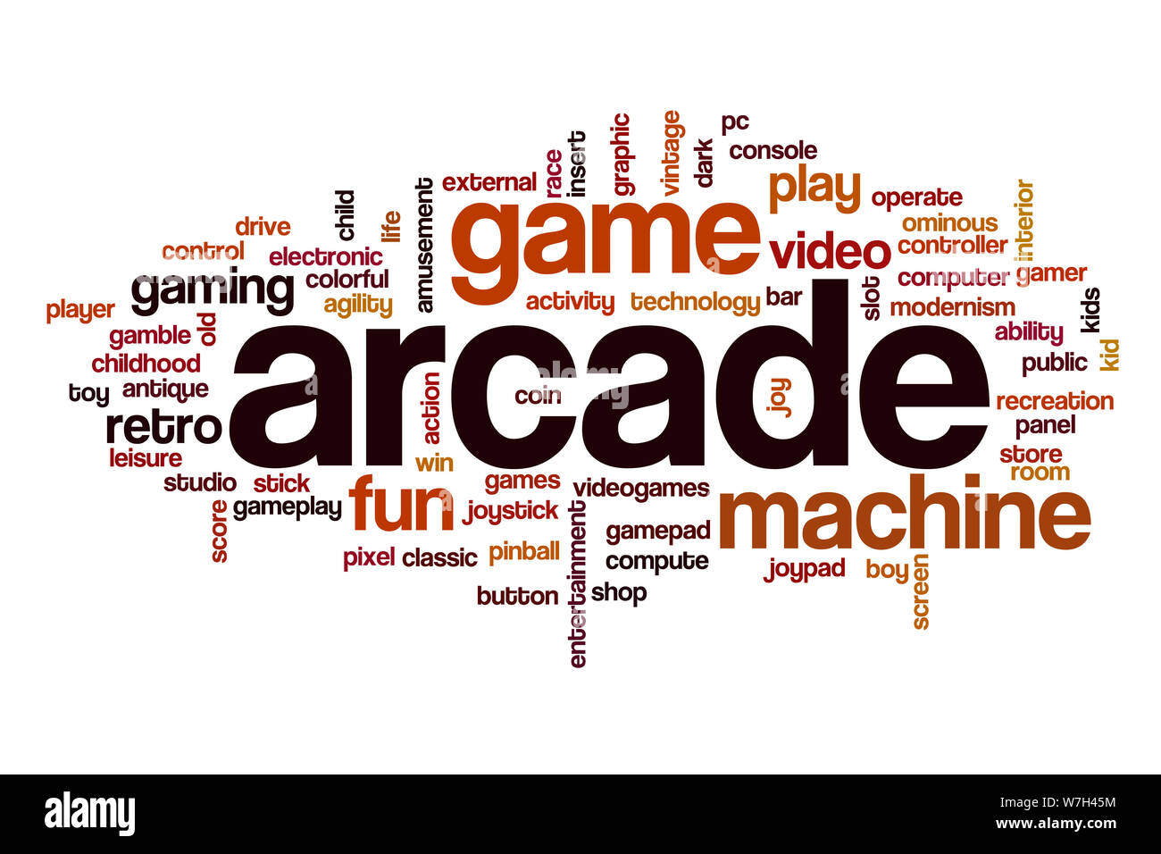 Arcade word cloud Stock Photo - Alamy
