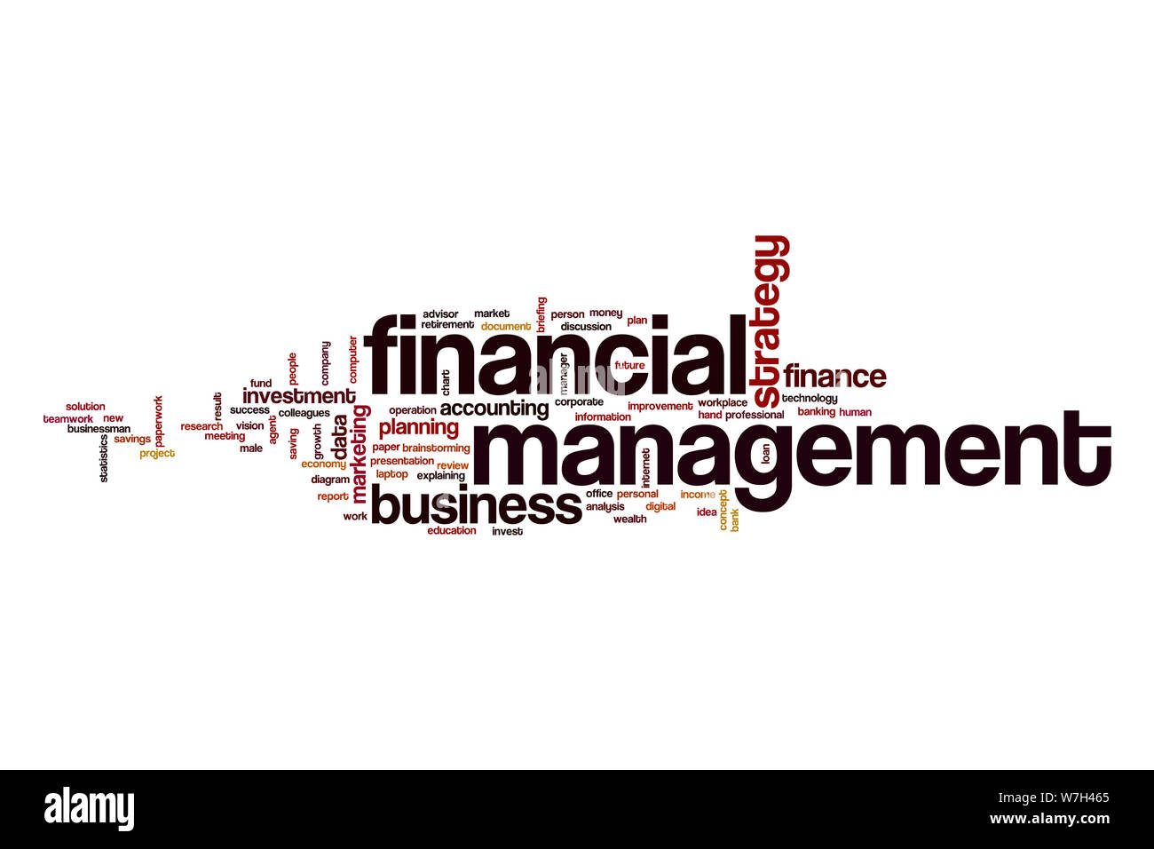Financial management word cloud Stock Photo - Alamy