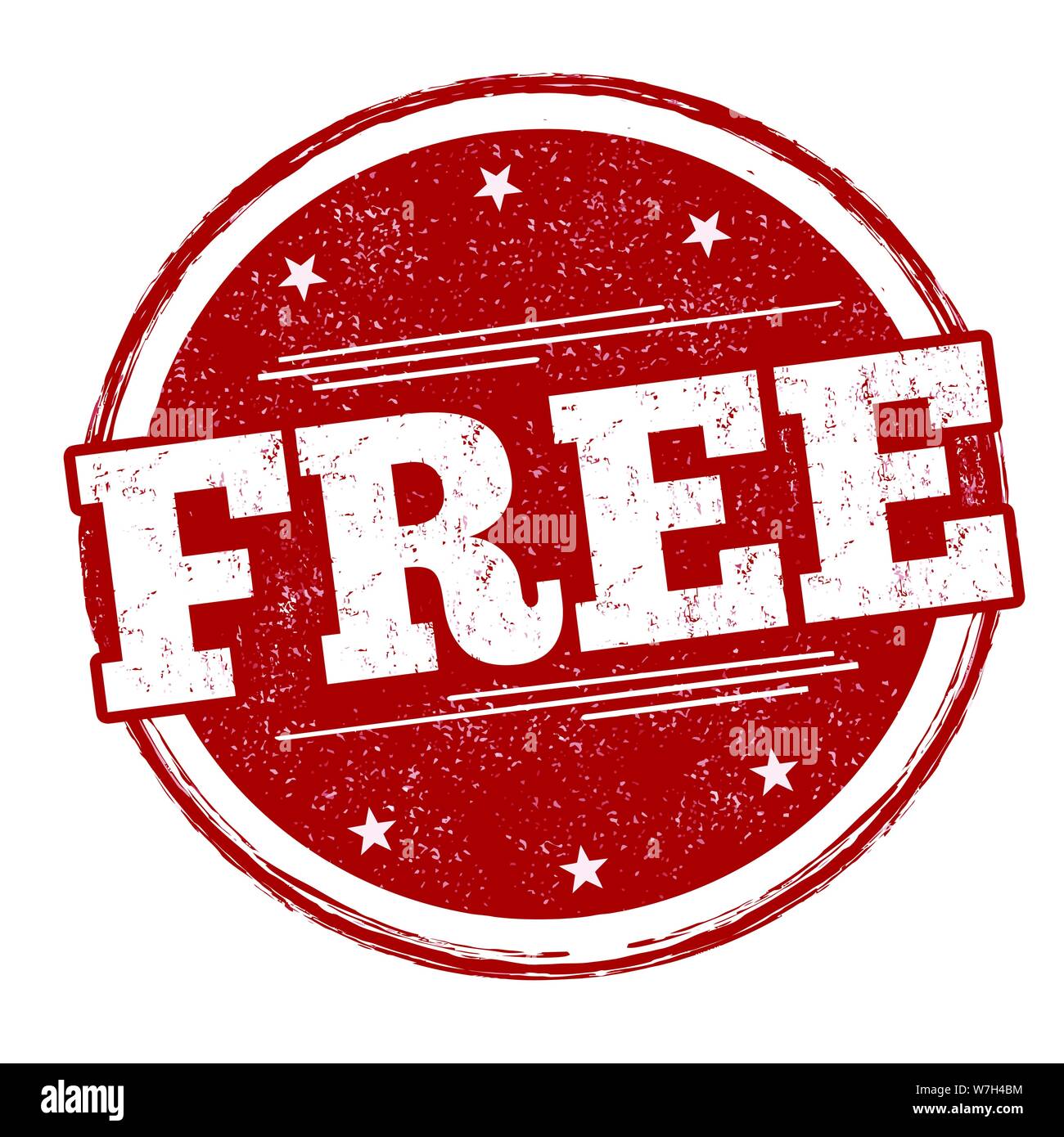 Free sign or stamp on white background, vector illustration Stock ...