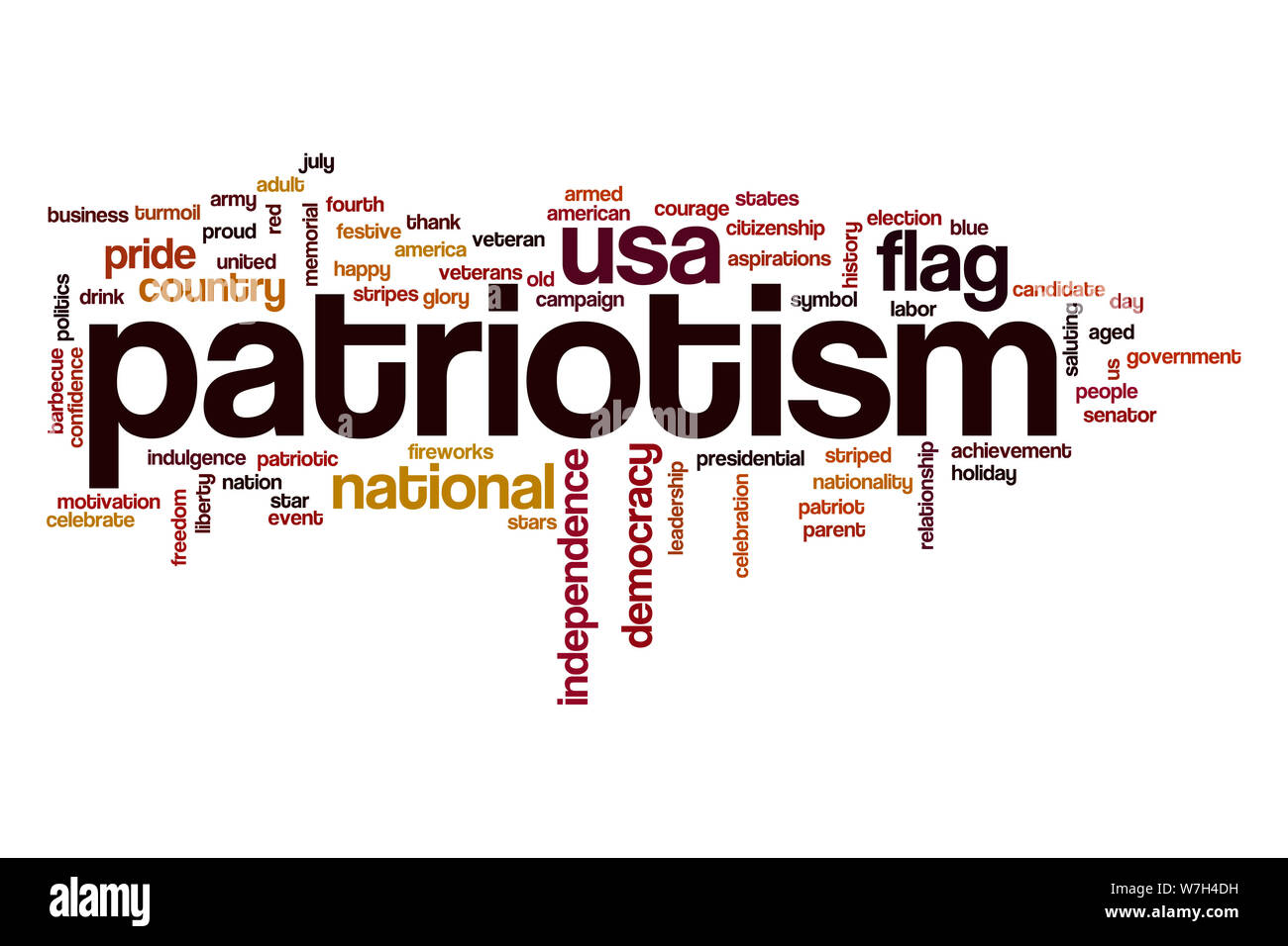 Patriotism word cloud Stock Photo - Alamy