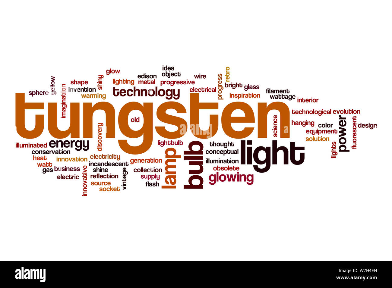 Tungsten word cloud Stock Photo - Alamy