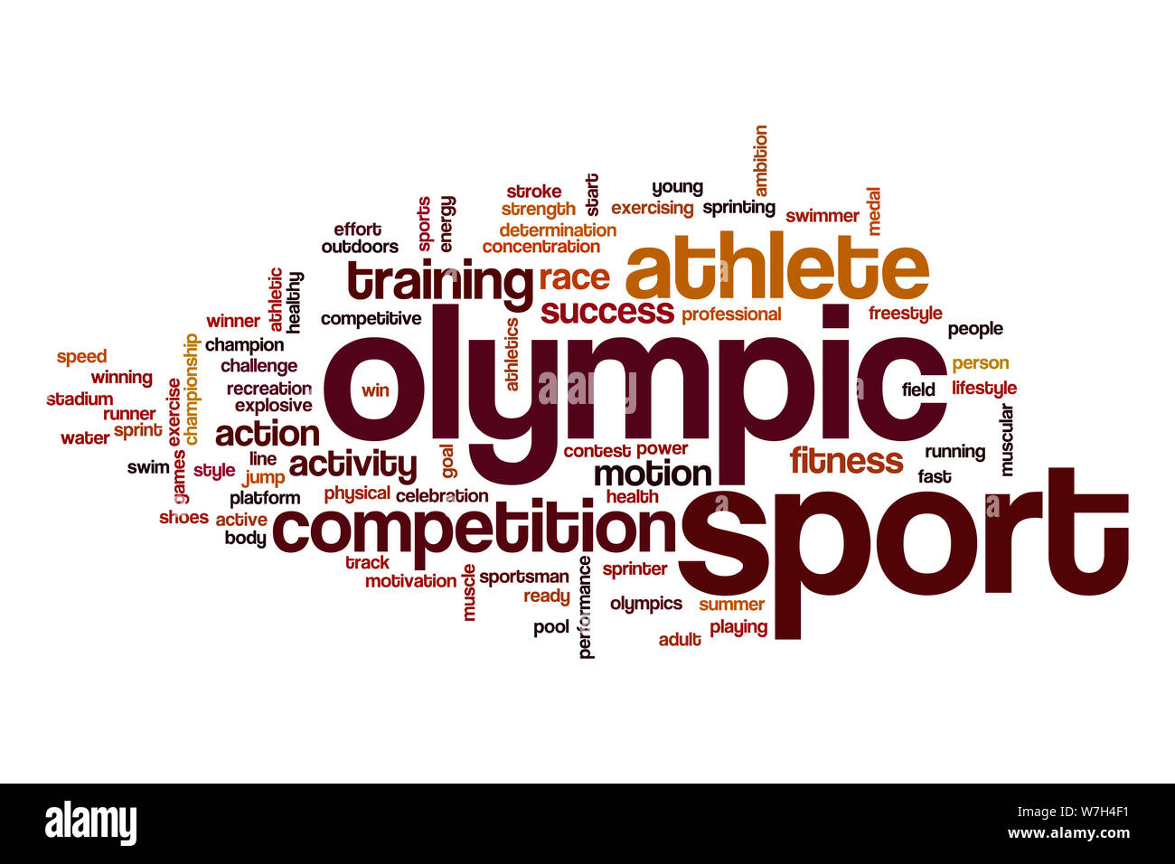 Olympic sport word cloud Stock Photo - Alamy
