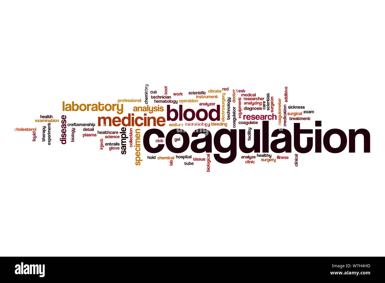 Coagulation word cloud Stock Photo - Alamy