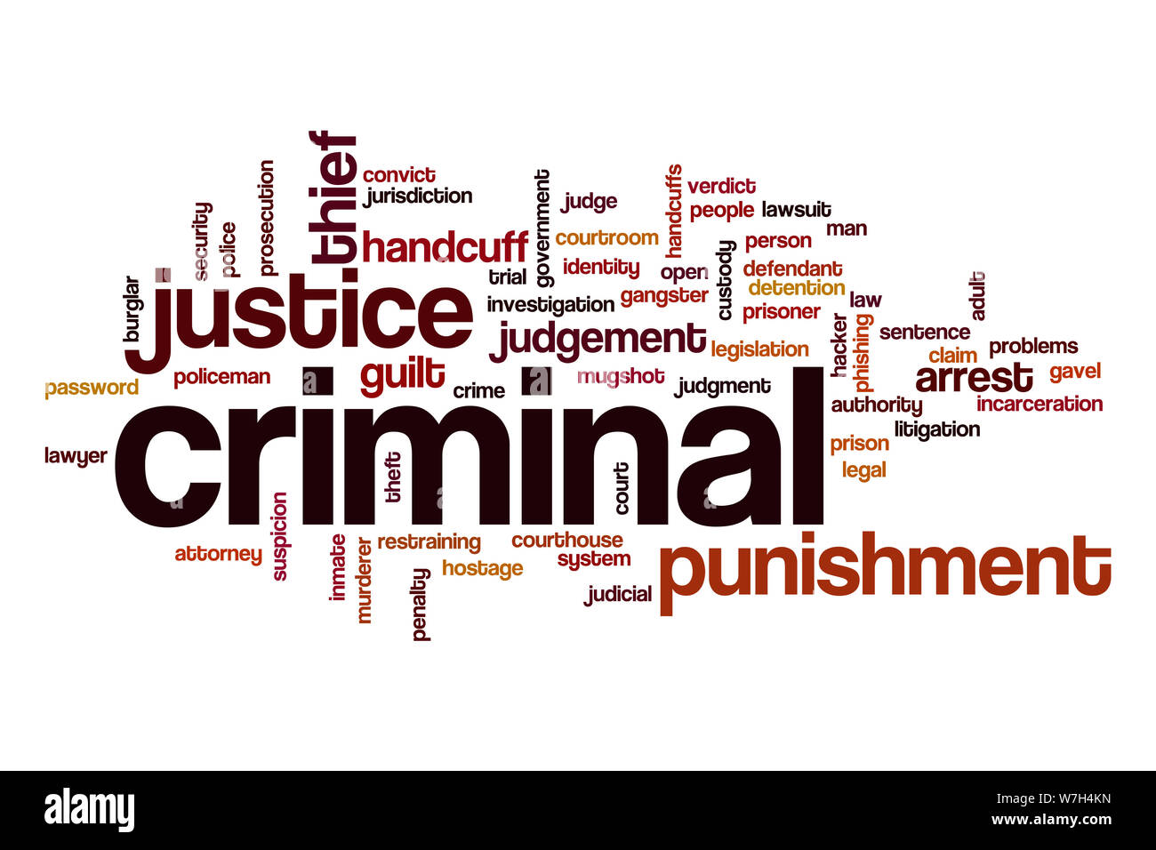 Criminal word cloud Stock Photo - Alamy