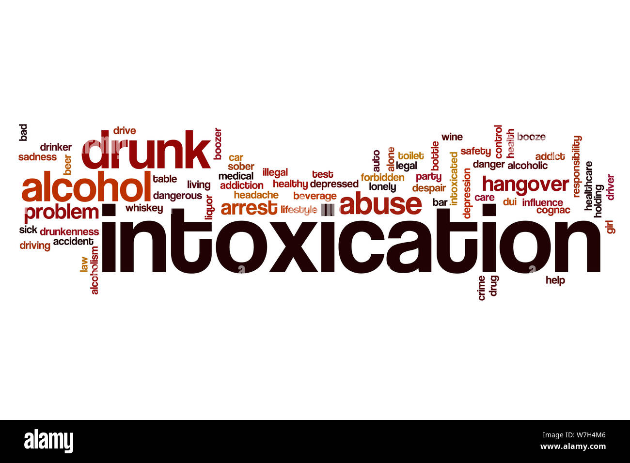Intoxication word cloud Stock Photo - Alamy