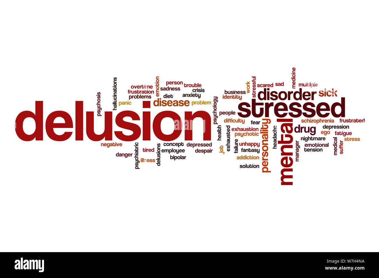 Delusion word cloud Stock Photo - Alamy