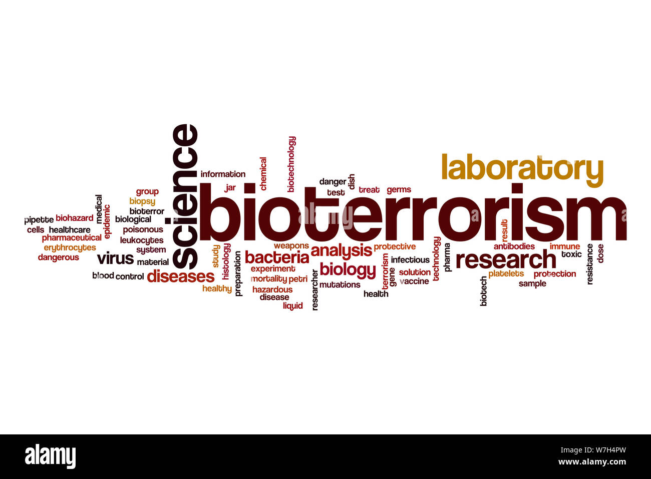 Bioterrorism word cloud Stock Photo - Alamy