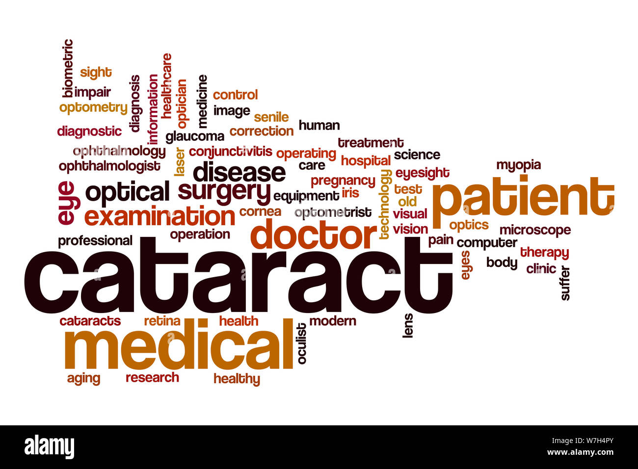 Cataract word cloud Stock Photo - Alamy