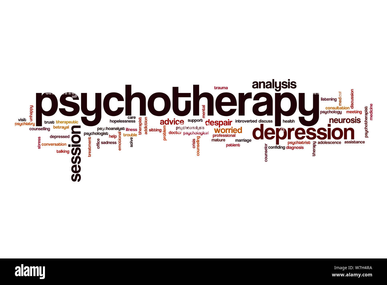 Psychotherapy word cloud Stock Photo - Alamy