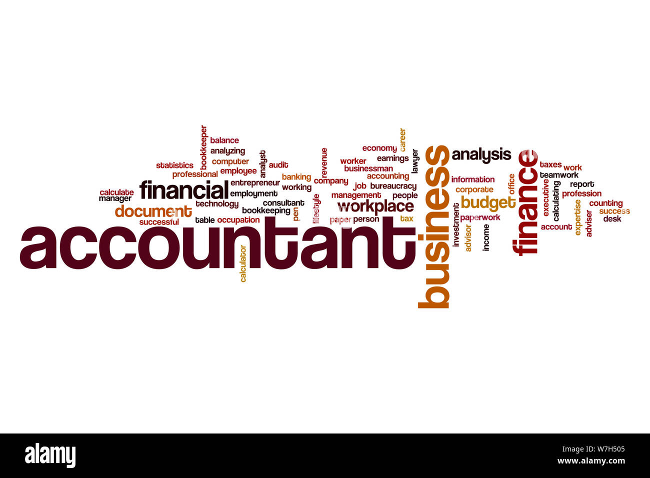 Accountant word cloud Stock Photo - Alamy