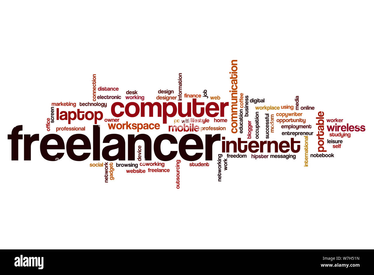 Freelancer word cloud Stock Photo - Alamy