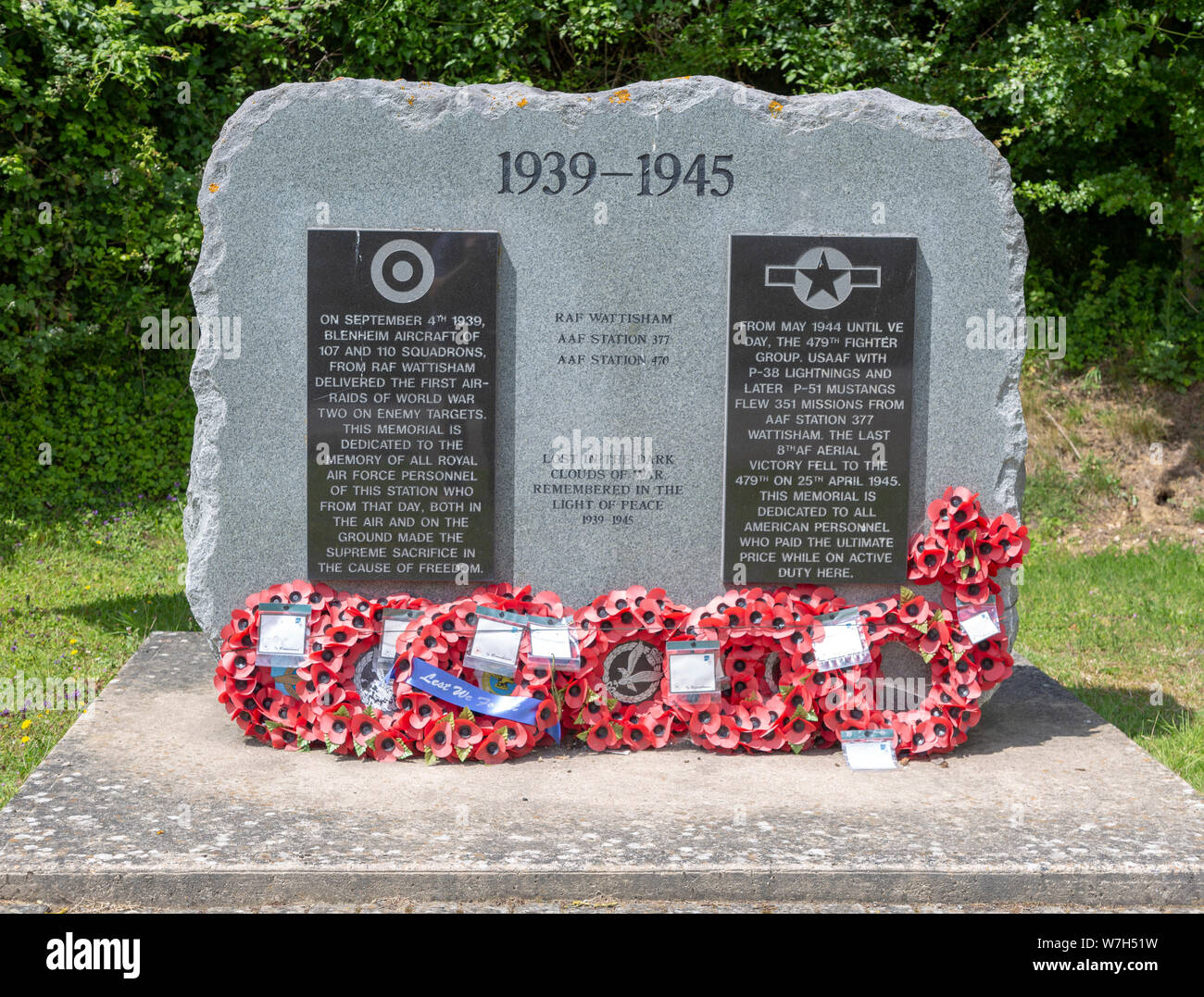 USAF and RAF war memorial 1939-1945, Wattisham airfield, Suffolk ...