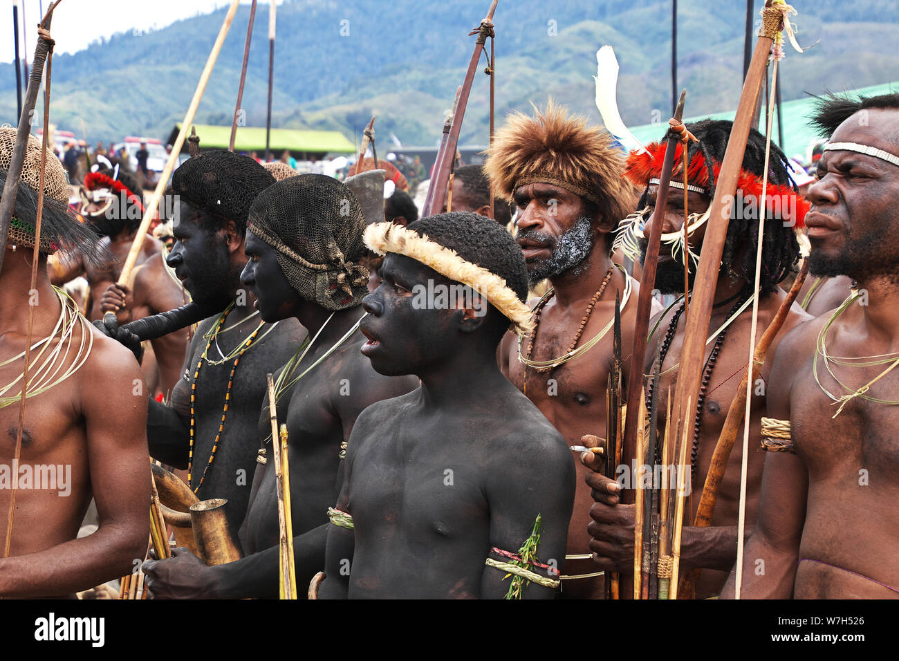 Wamena/Papua, Indonesia - 08 Aug 2016. National festival of local ...