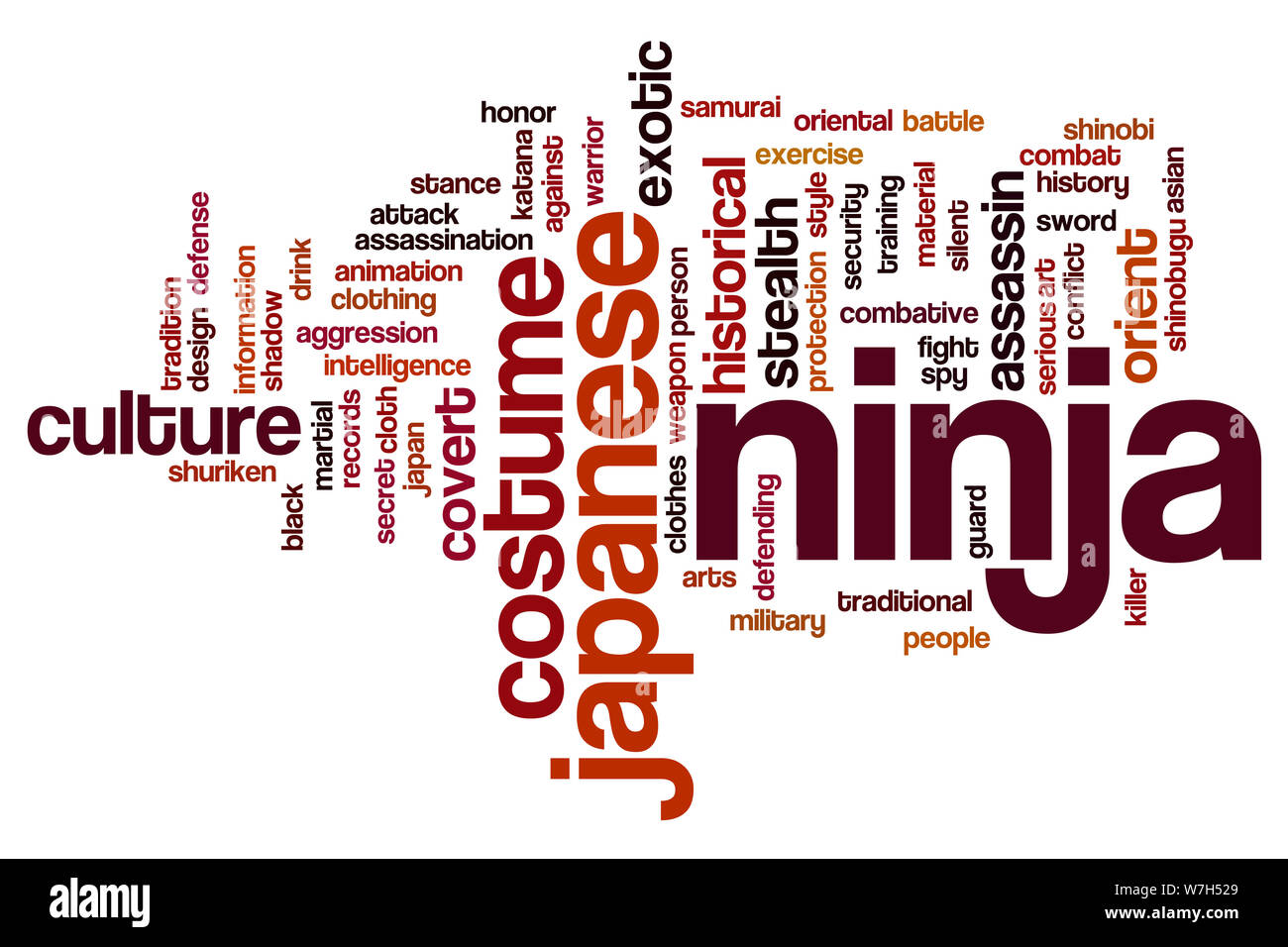 Ninja word cloud Stock Photo - Alamy