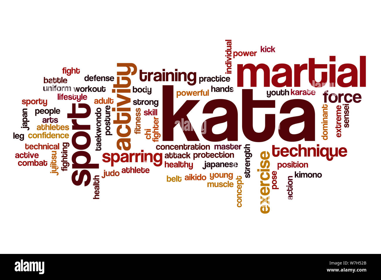 Kata word cloud Stock Photo - Alamy