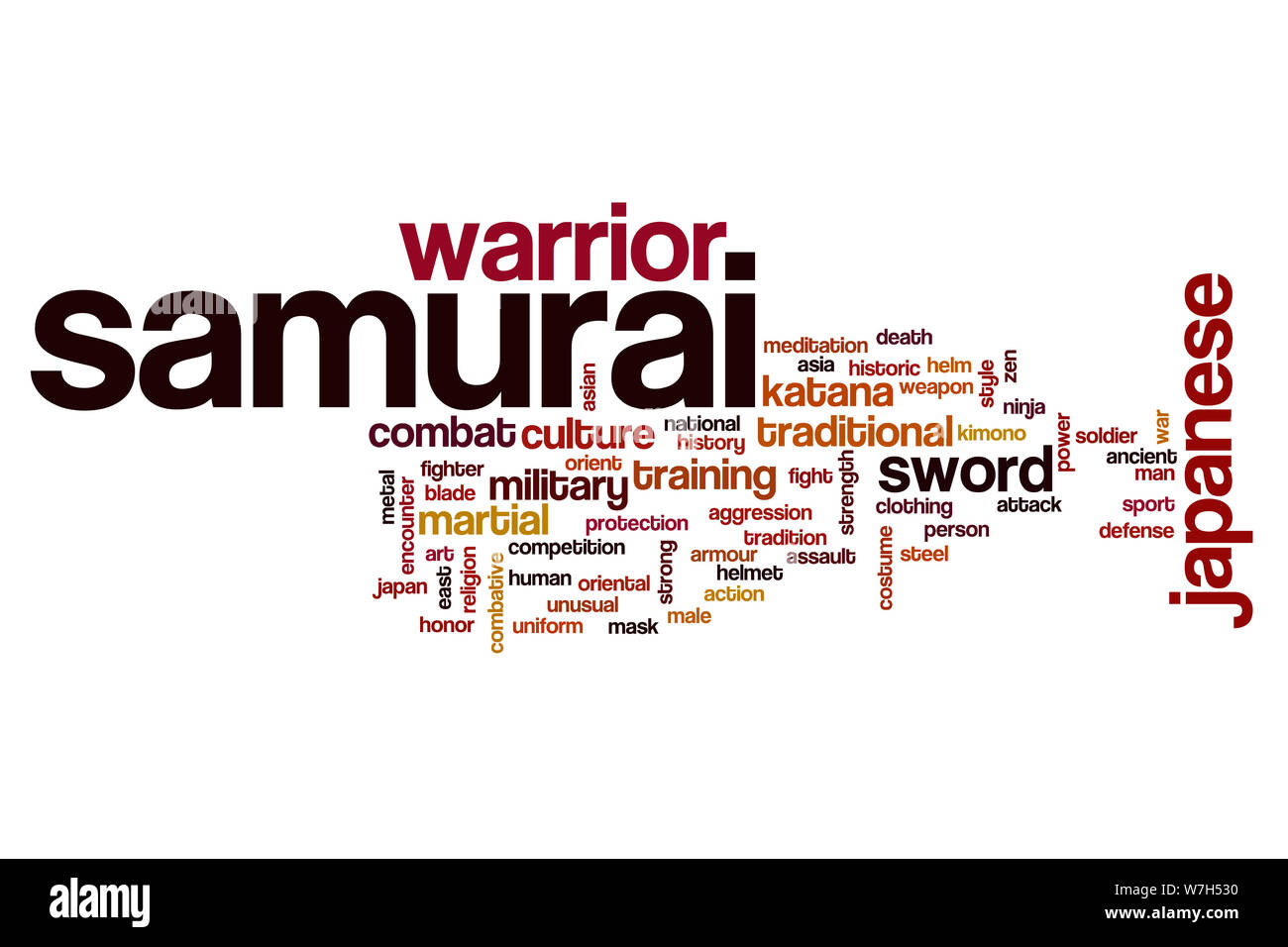 Samurai word cloud Stock Photo - Alamy