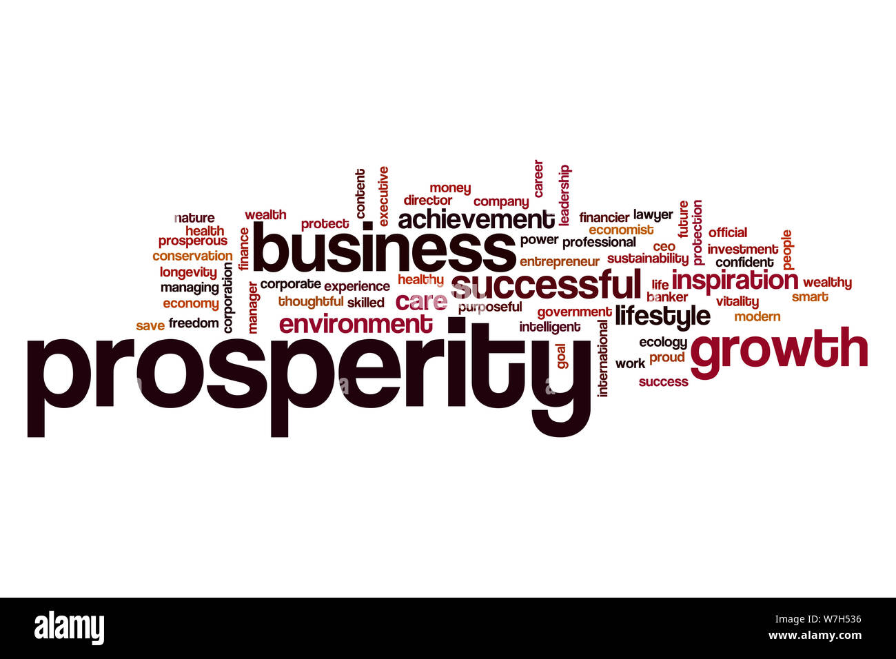 Prosperity word cloud Stock Photo - Alamy