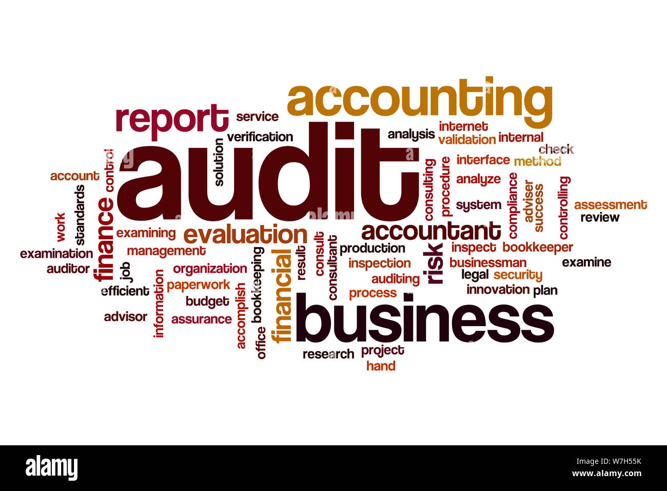 Audit word cloud Stock Photo - Alamy