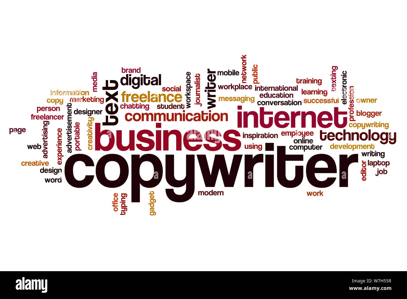 Copywriter word cloud Stock Photo - Alamy