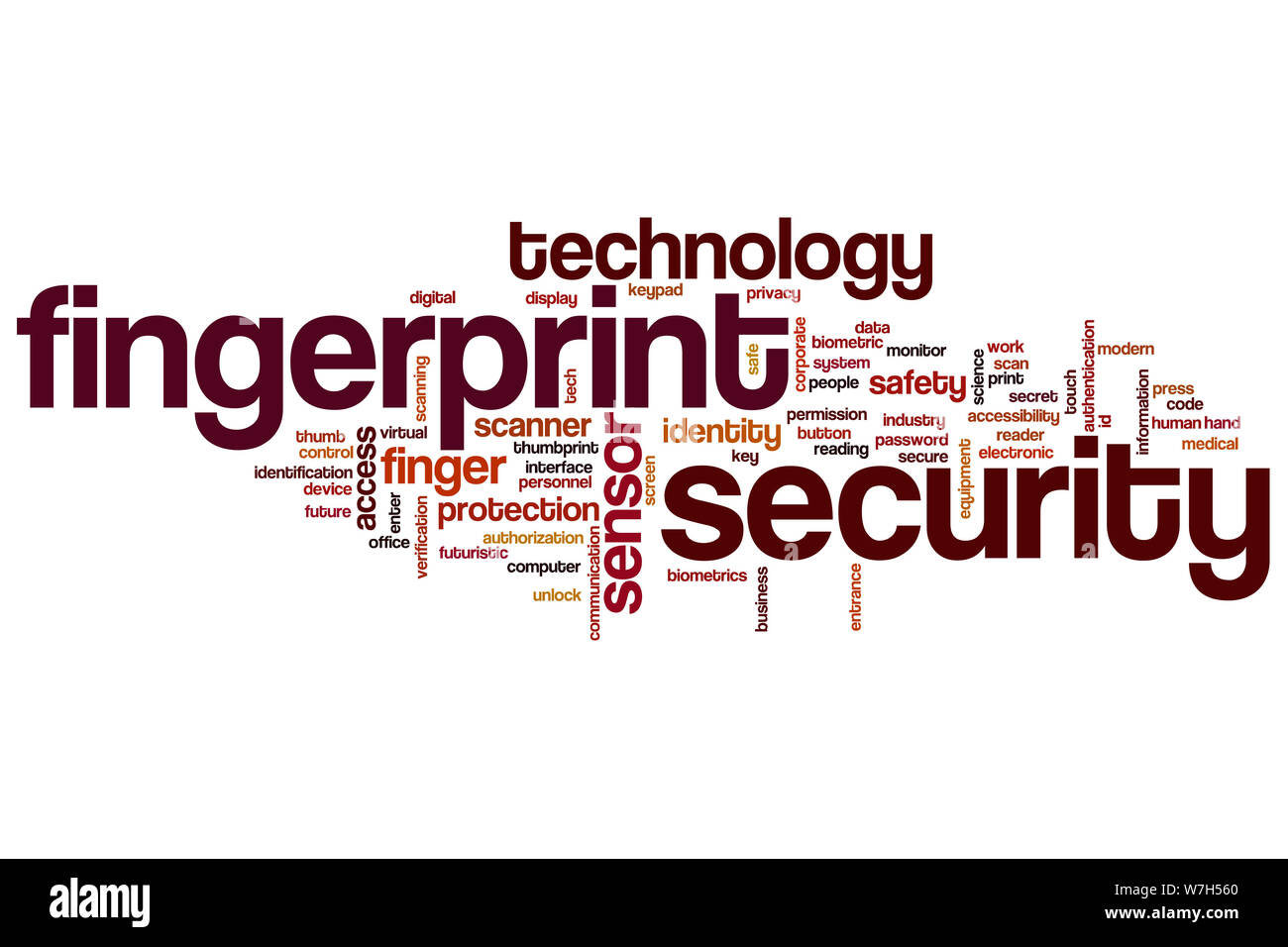 Computer data protection fingerprint Cut Out Stock Images & Pictures ...