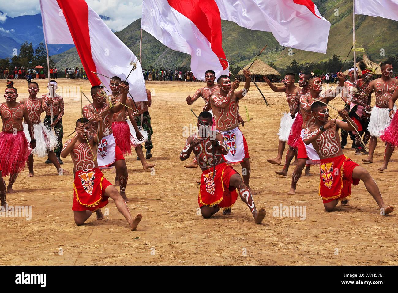 Wamena/Papua, Indonesia - 08 Aug 2016. National festival of local ...