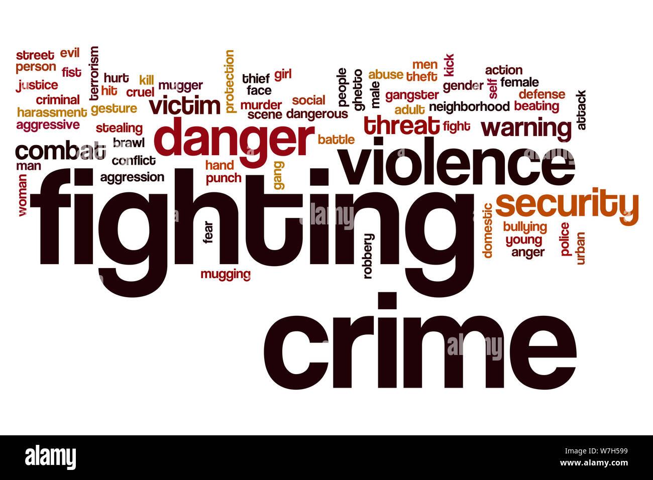 Fighting crime word cloud concept Stock Photo - Alamy