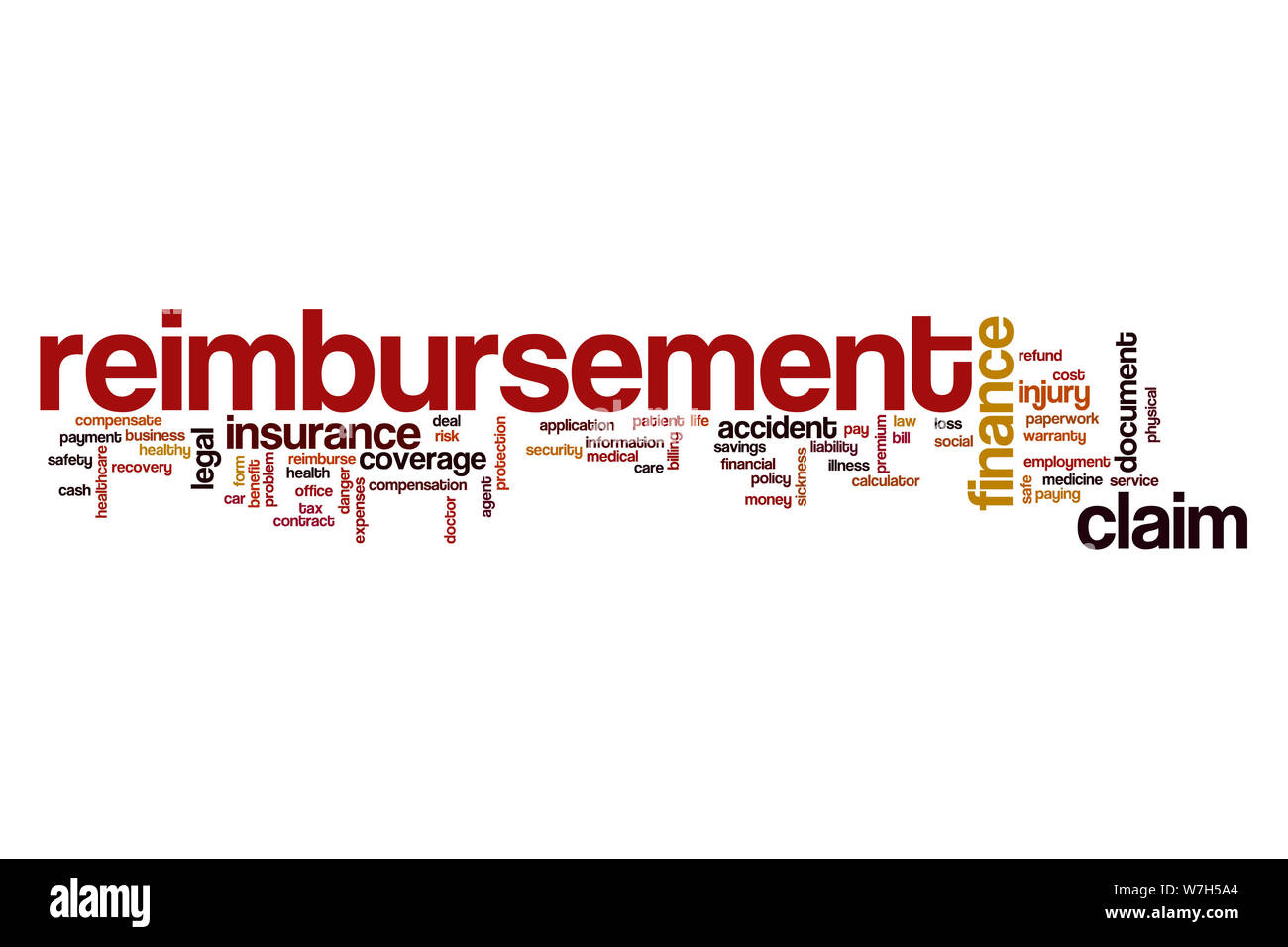 Reimbursement word cloud concept Stock Photo - Alamy