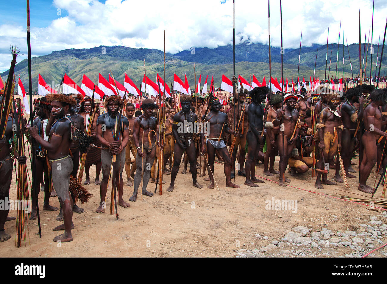 Wamena/Papua, Indonesia - 08 Aug 2016. National festival of local ...