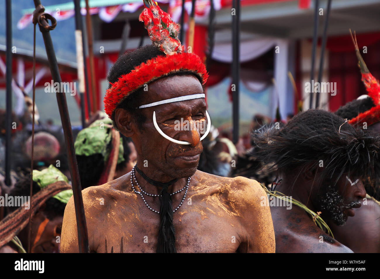 Wamena/Papua, Indonesia - 08 Aug 2016. National festival of local ...