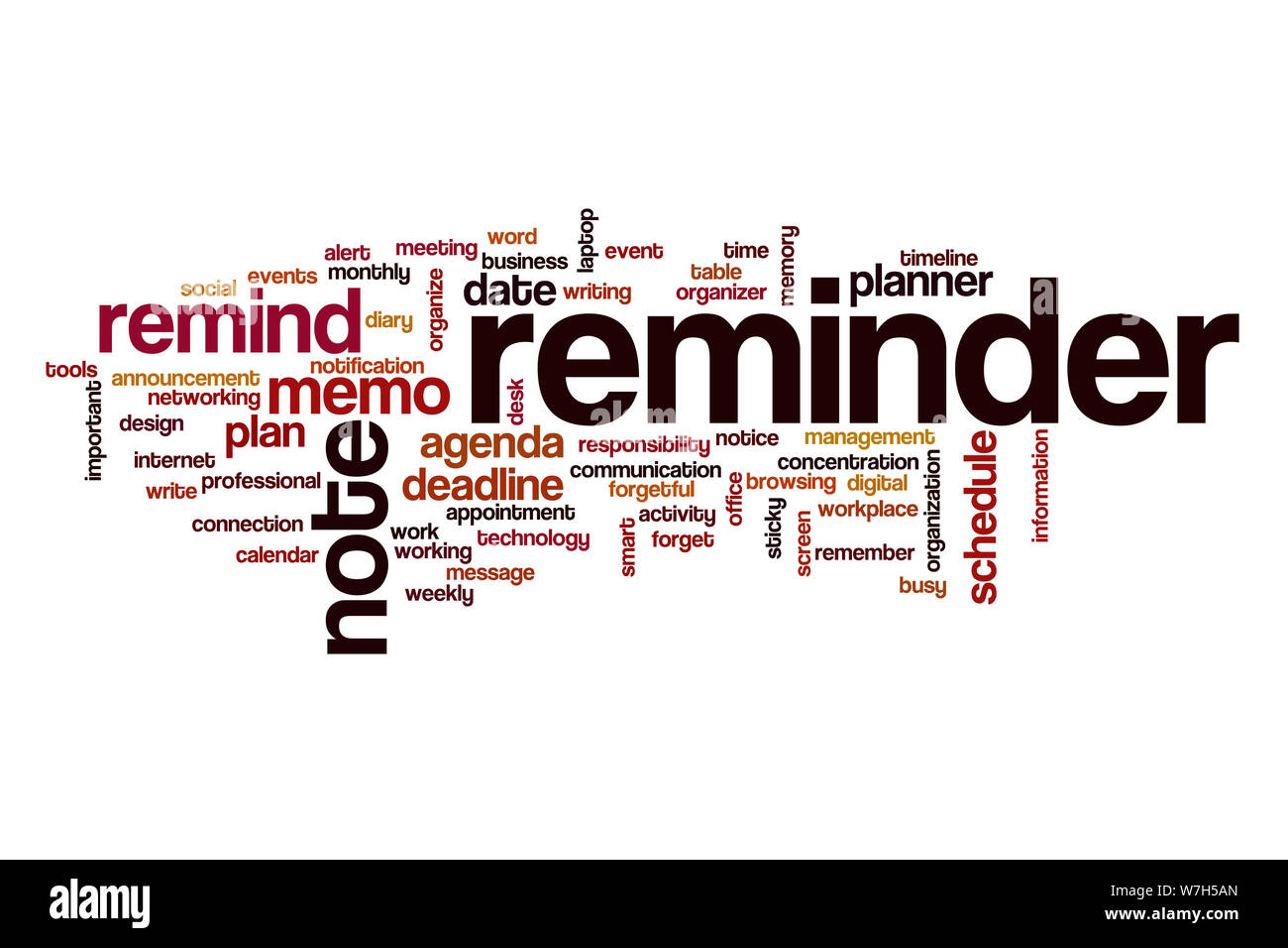 Reminder cloud concept Stock Photo - Alamy