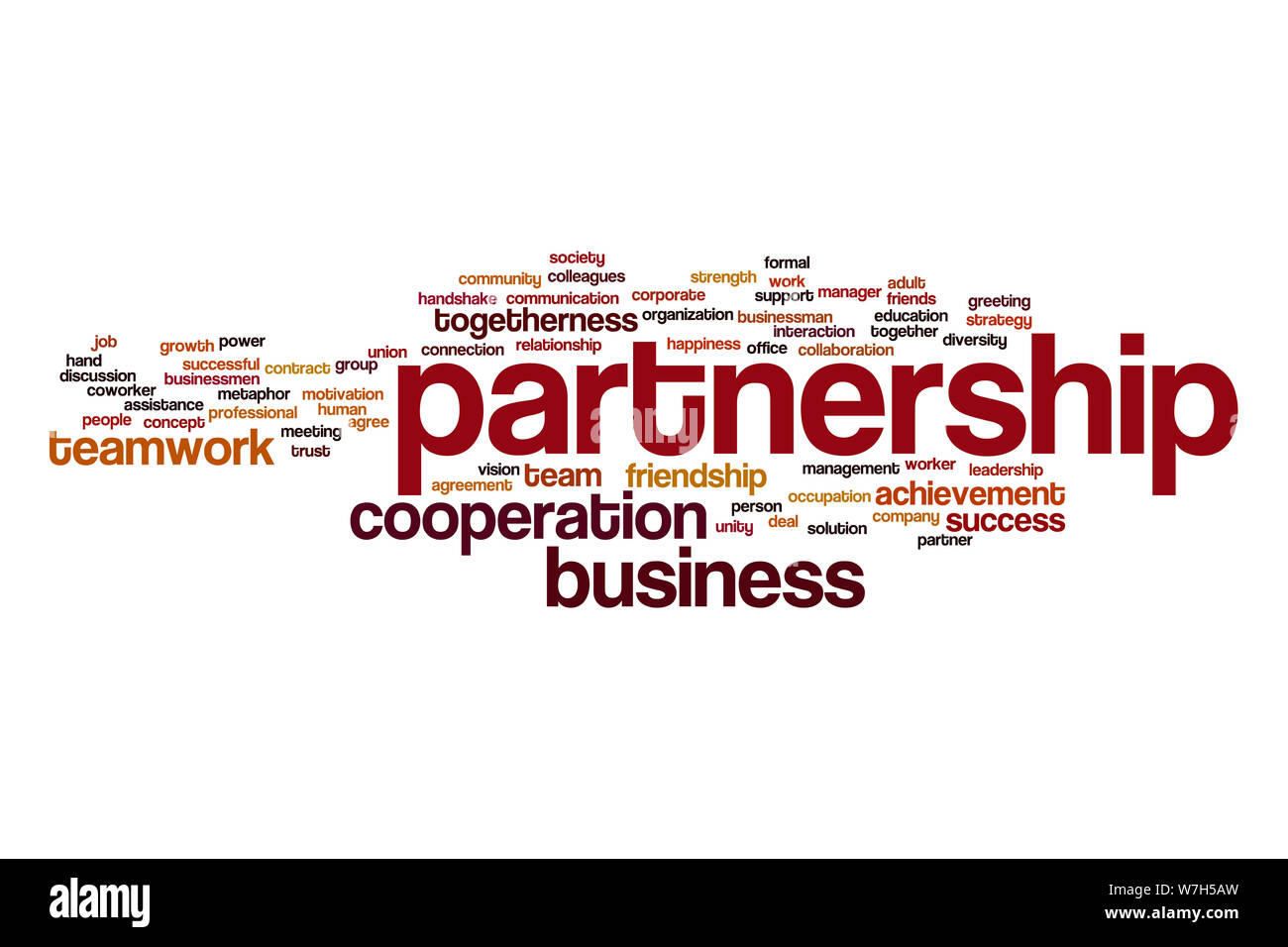Partnership word cloud concept Stock Photo - Alamy