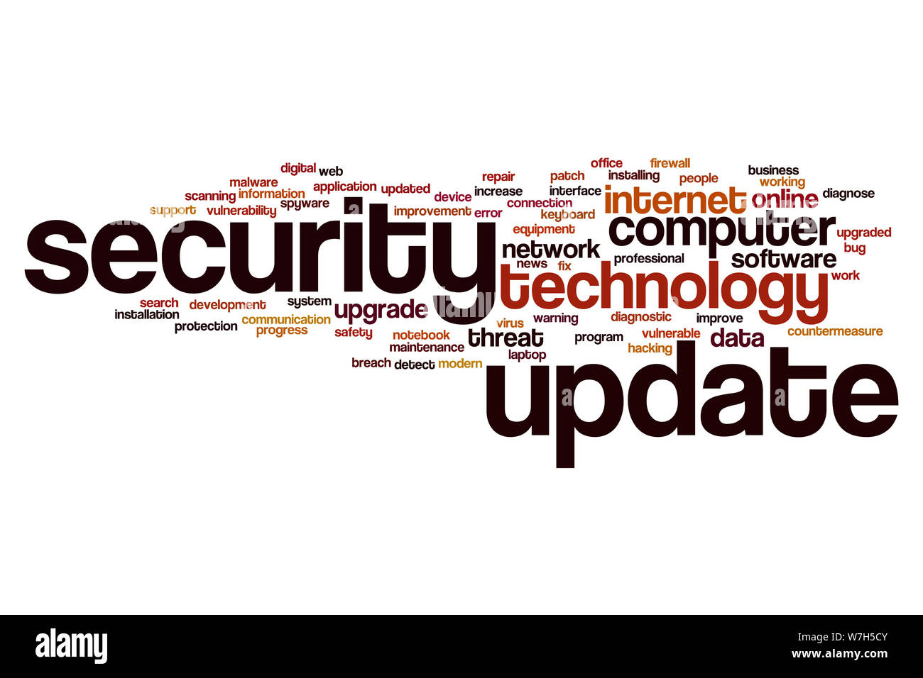 Security update word cloud concept Stock Photo - Alamy