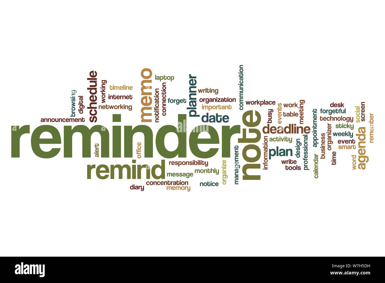 Reminder cloud concept Stock Photo - Alamy