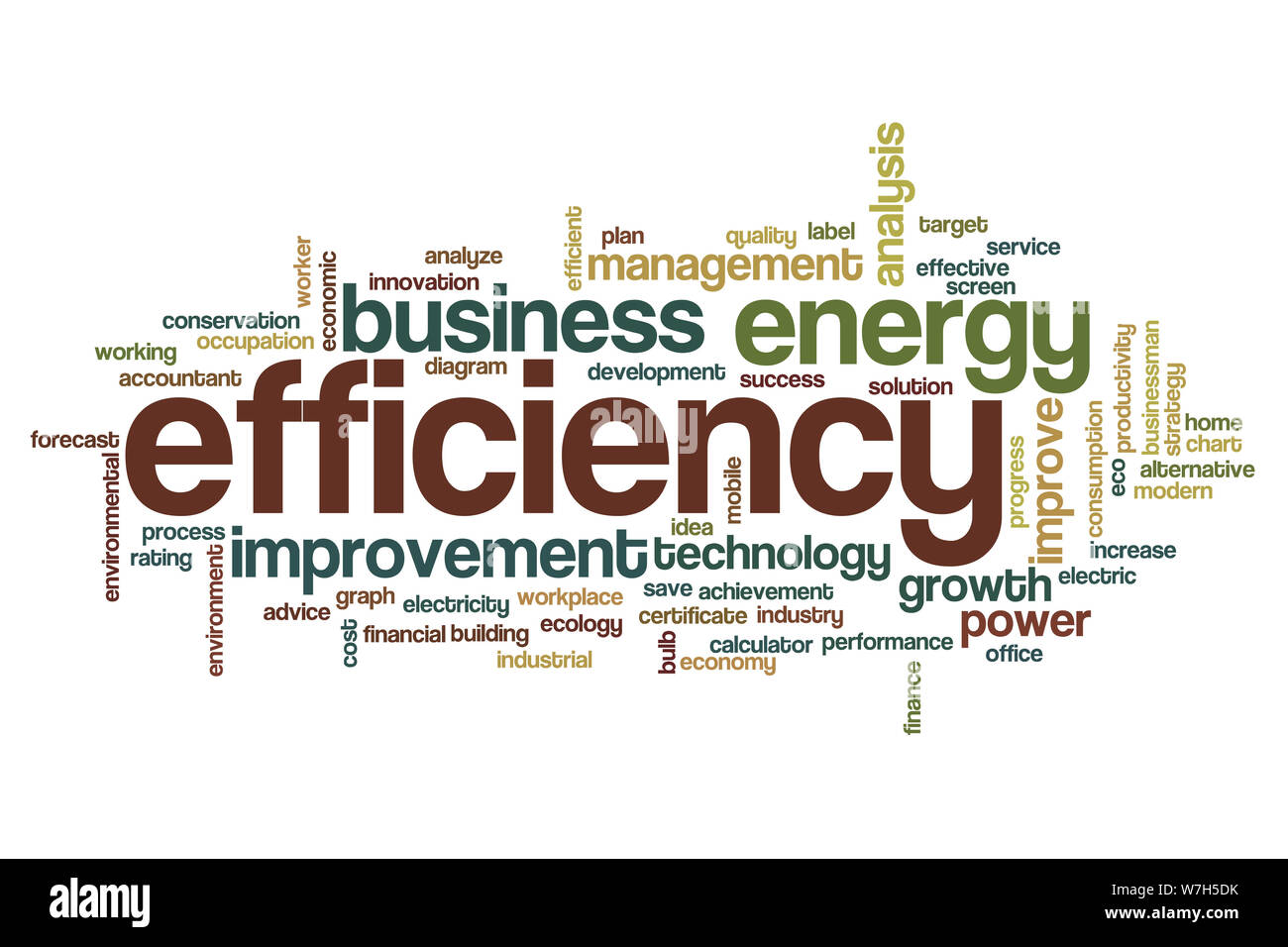 Efficiency word cloud concept Stock Photo - Alamy