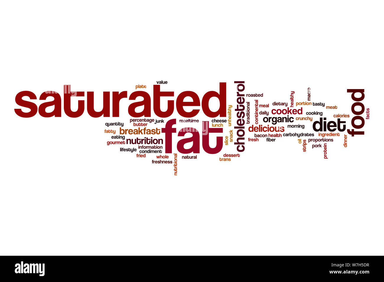 Saturated fat word cloud concept Stock Photo - Alamy