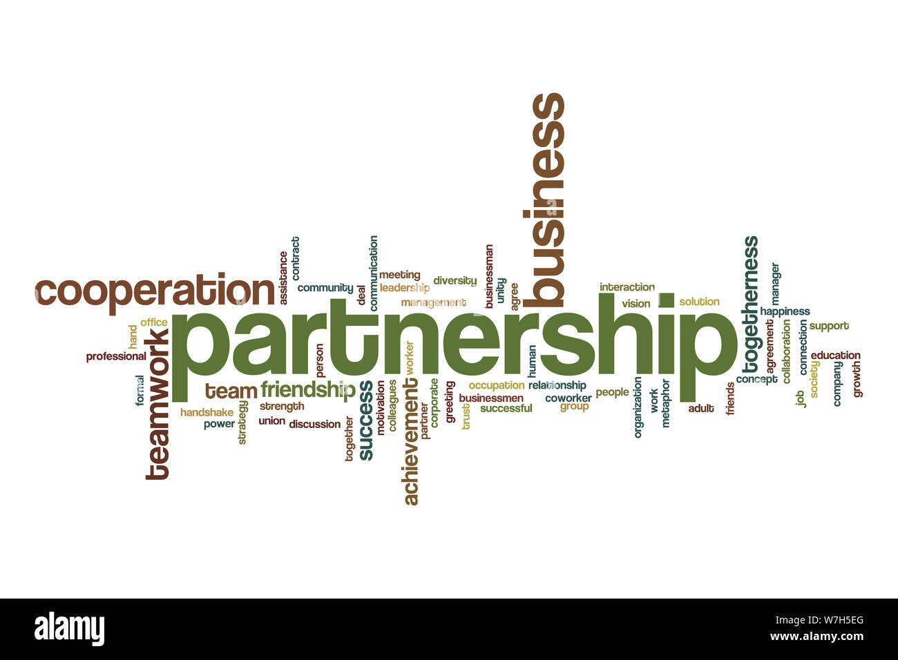 Partnership word cloud concept Stock Photo - Alamy