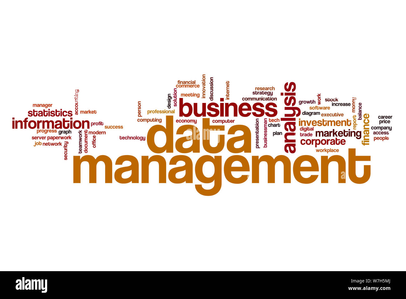 Data management word cloud concept Stock Photo - Alamy