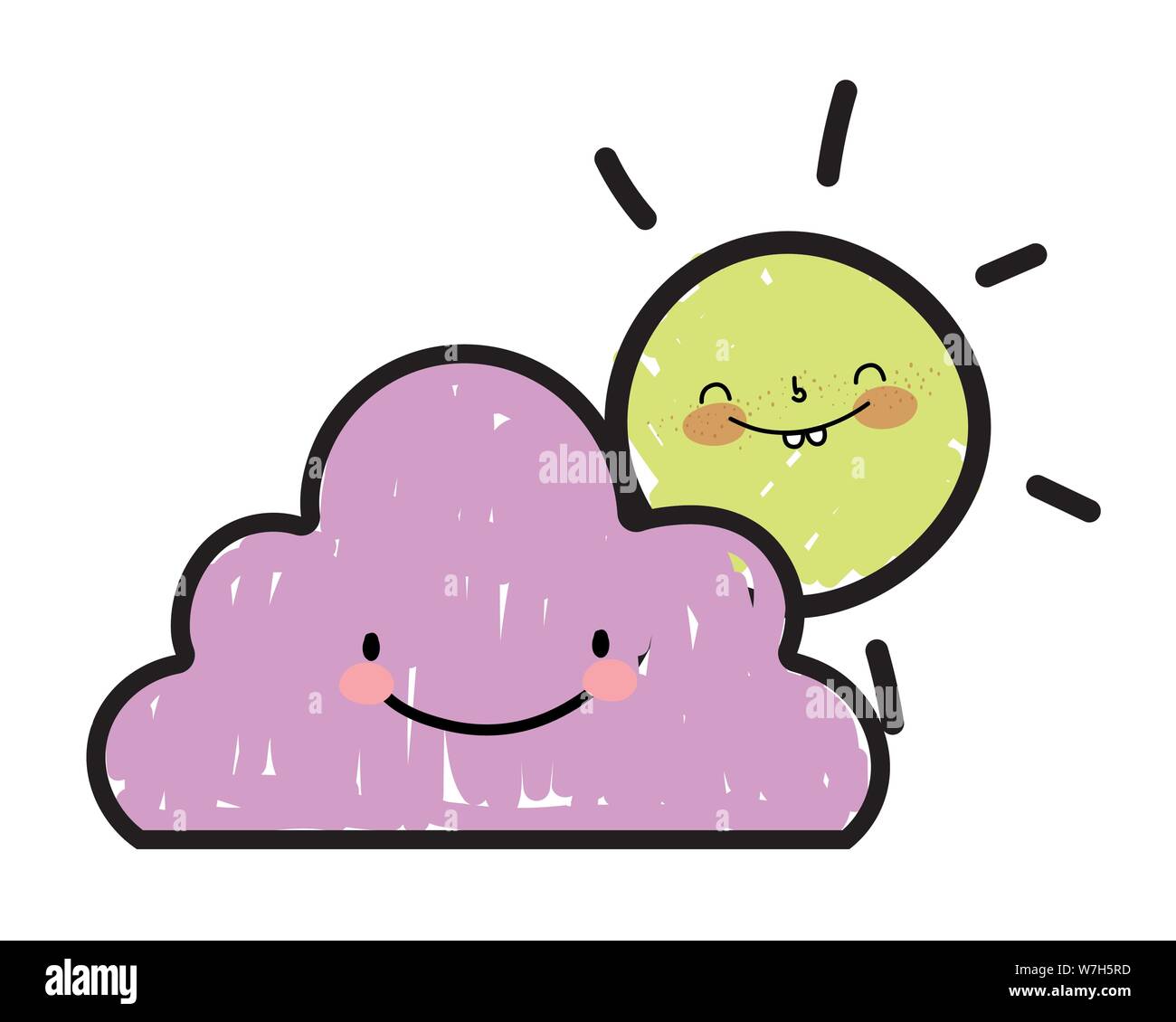 Sun draw cartoon design, Summer spring nature tropical season holiday ...