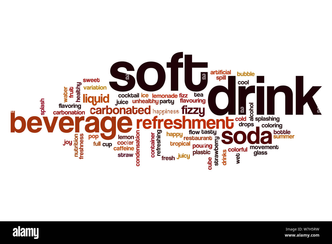 Soft drink word cloud concept Stock Photo - Alamy
