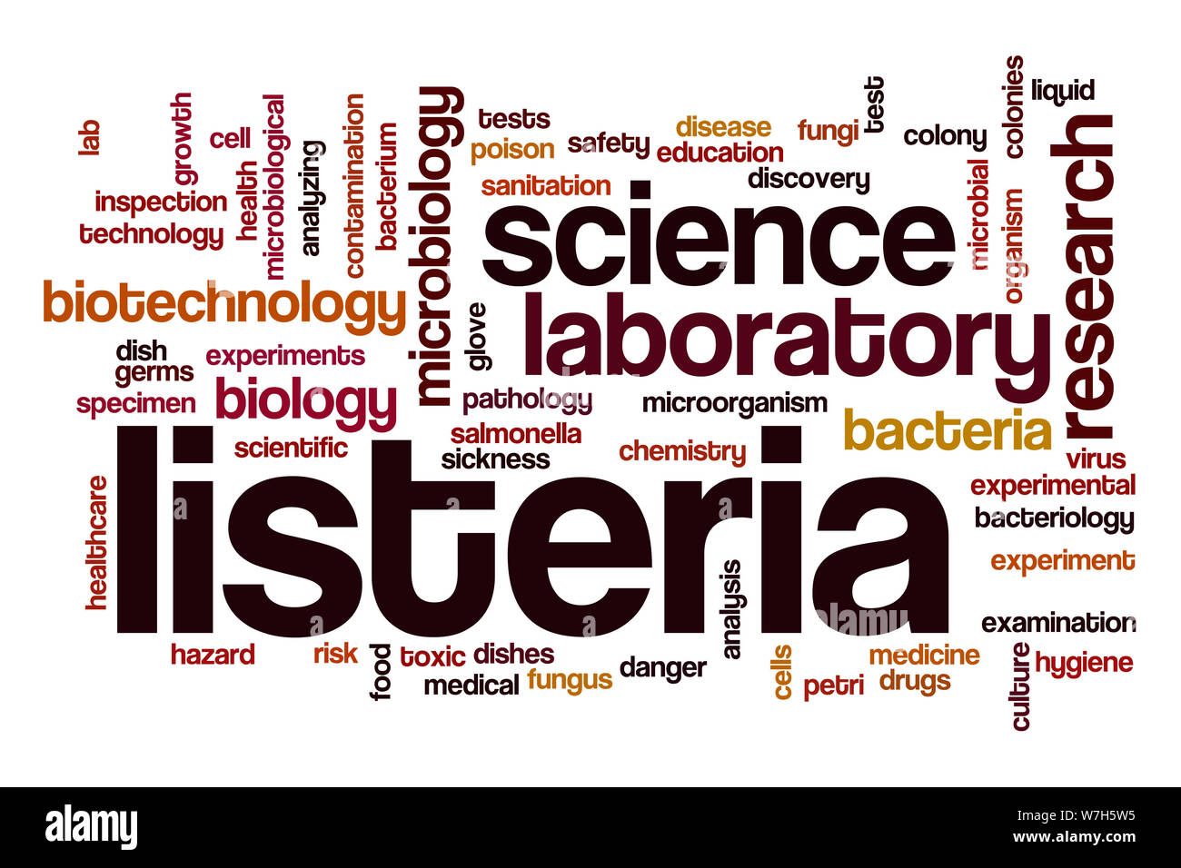 Listeria word cloud concept Stock Photo - Alamy