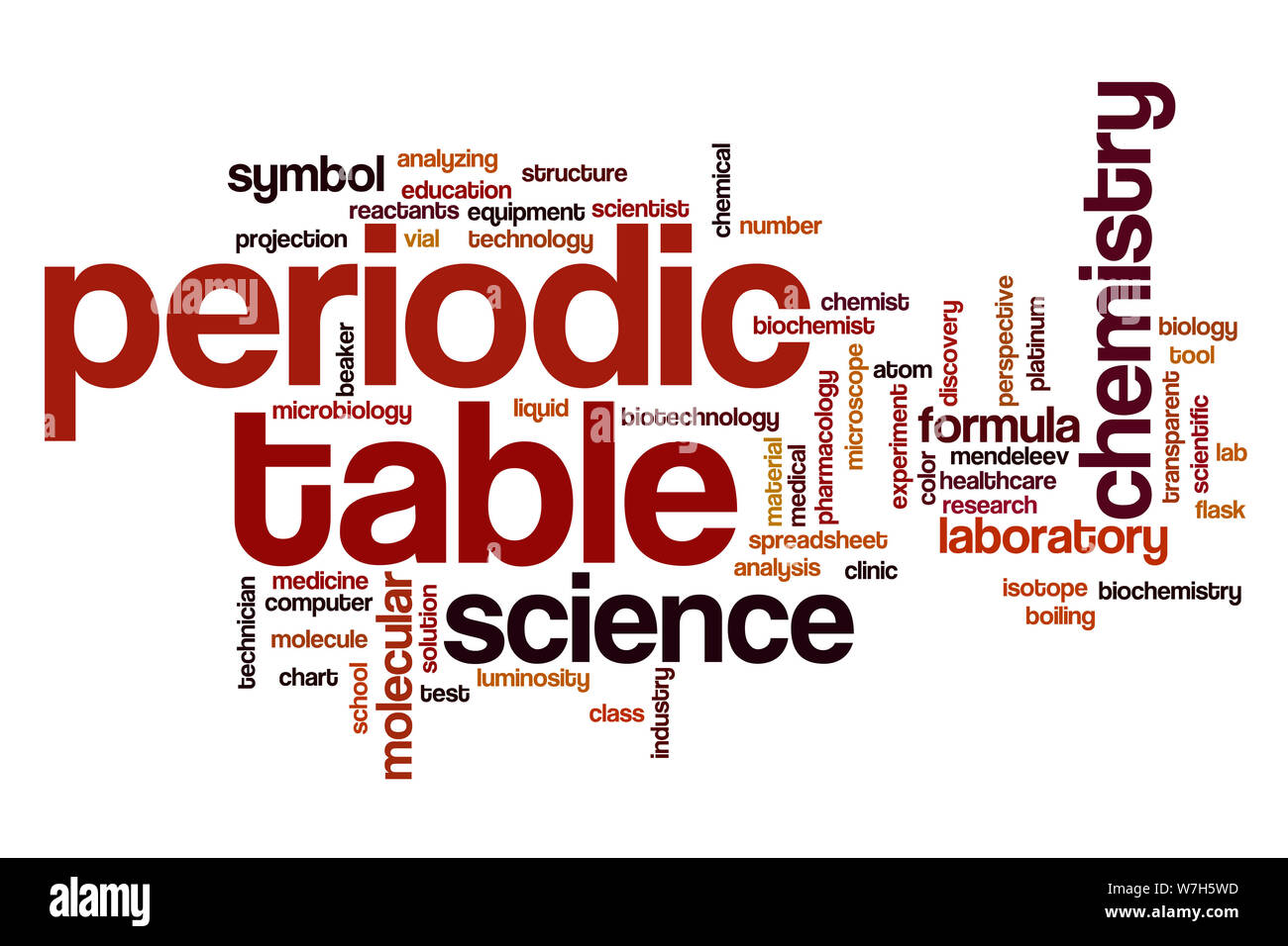 Mendeleev periodic table chemical Cut Out Stock Images & Pictures - Alamy