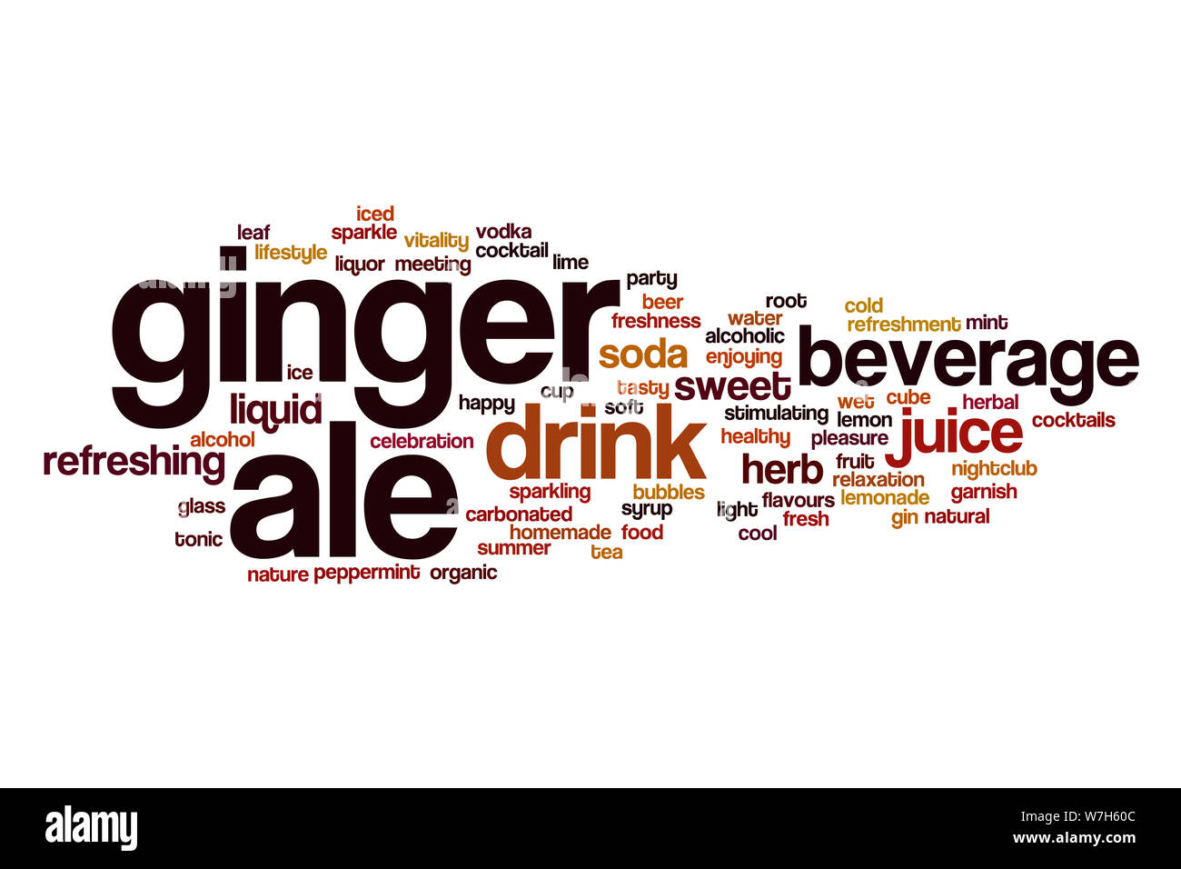 Ginger ale word cloud concept Stock Photo - Alamy