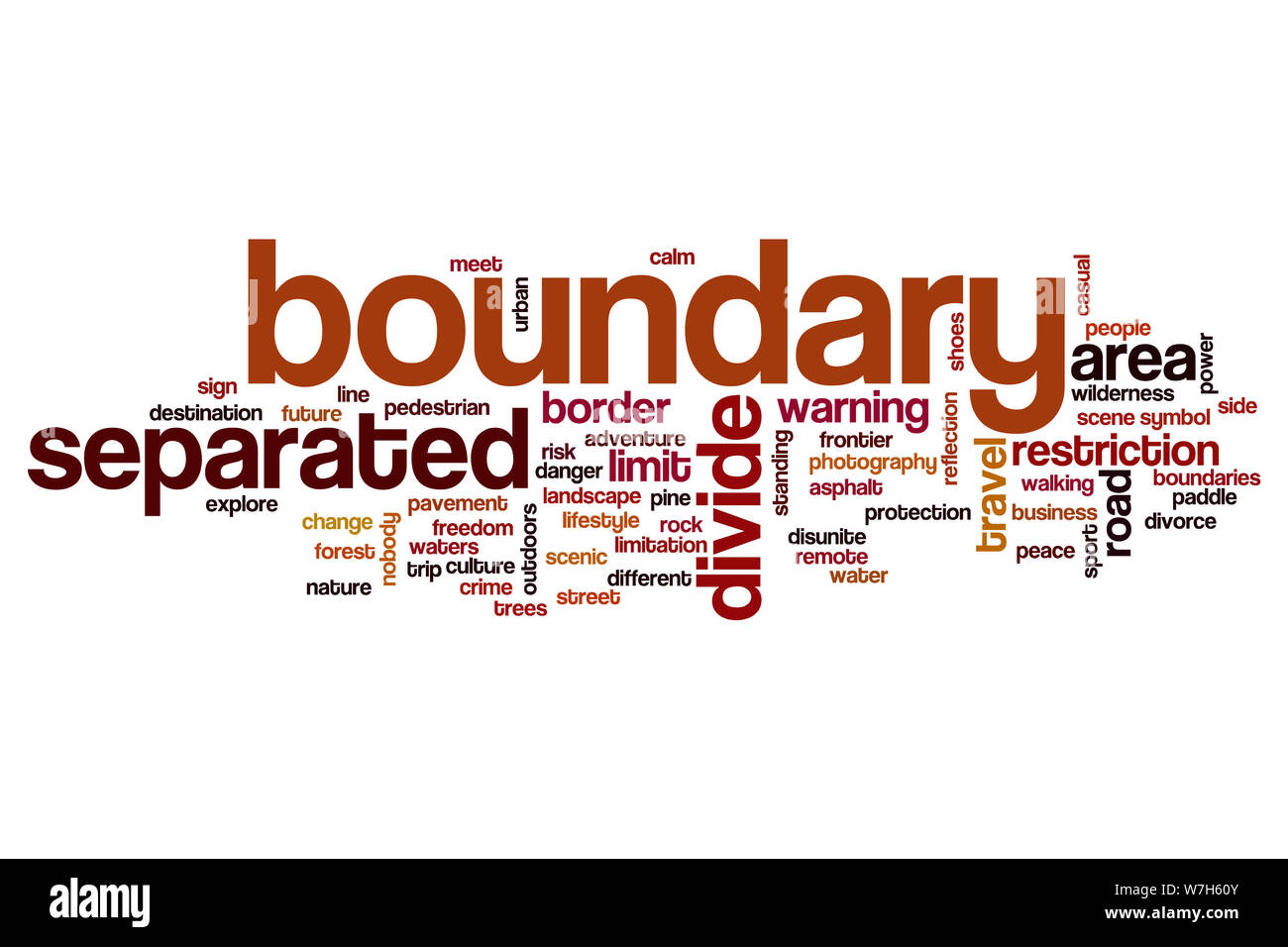 Boundary word cloud concept Stock Photo - Alamy