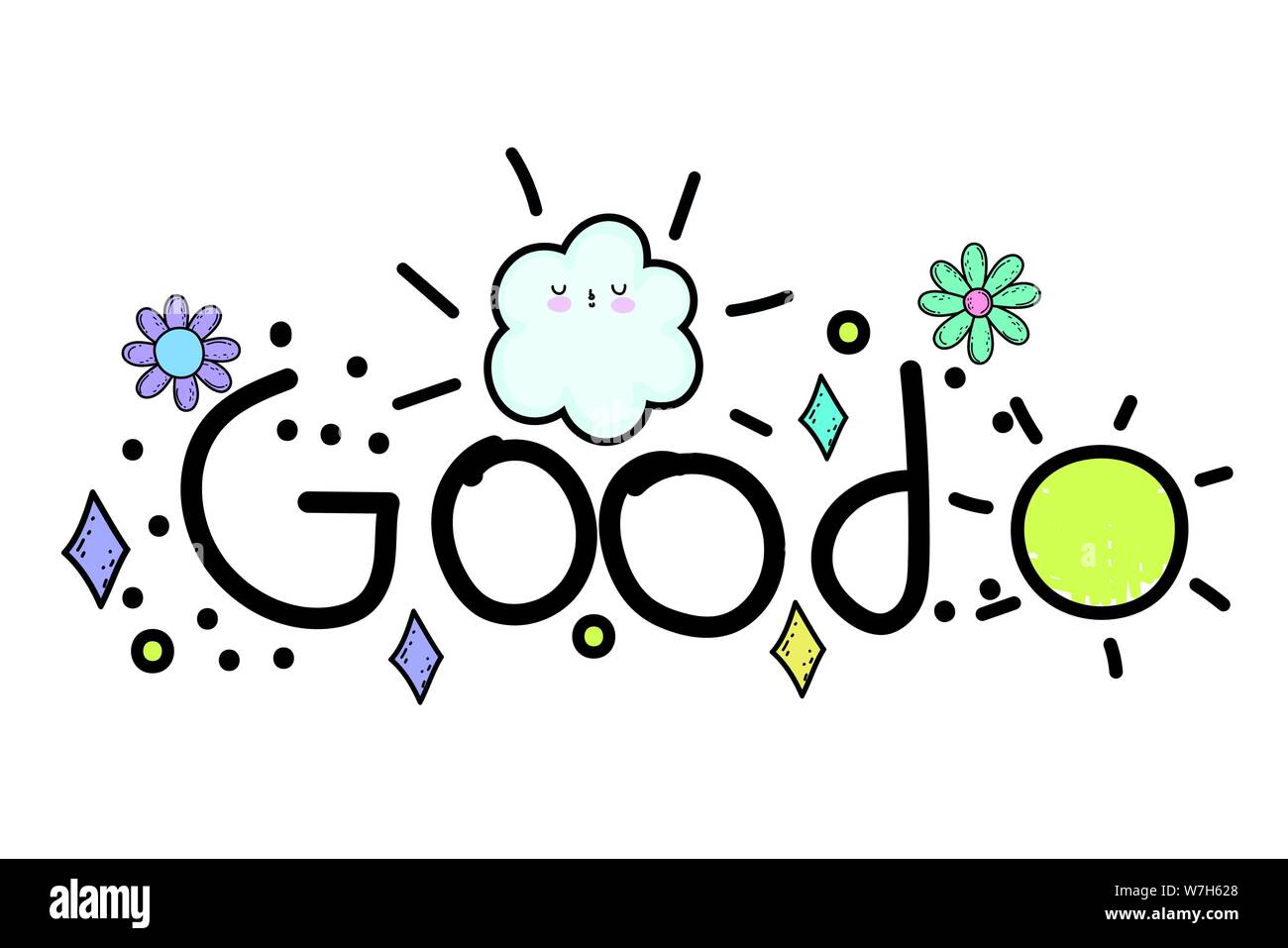 Good word design, Typography message note feeling think and inspiration ...