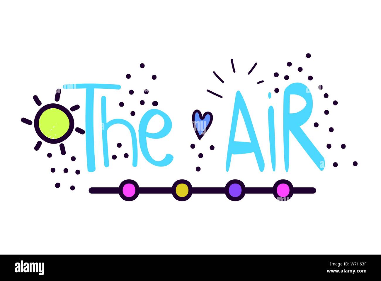 Air word design, Typography message note feeling think and inspiration ...