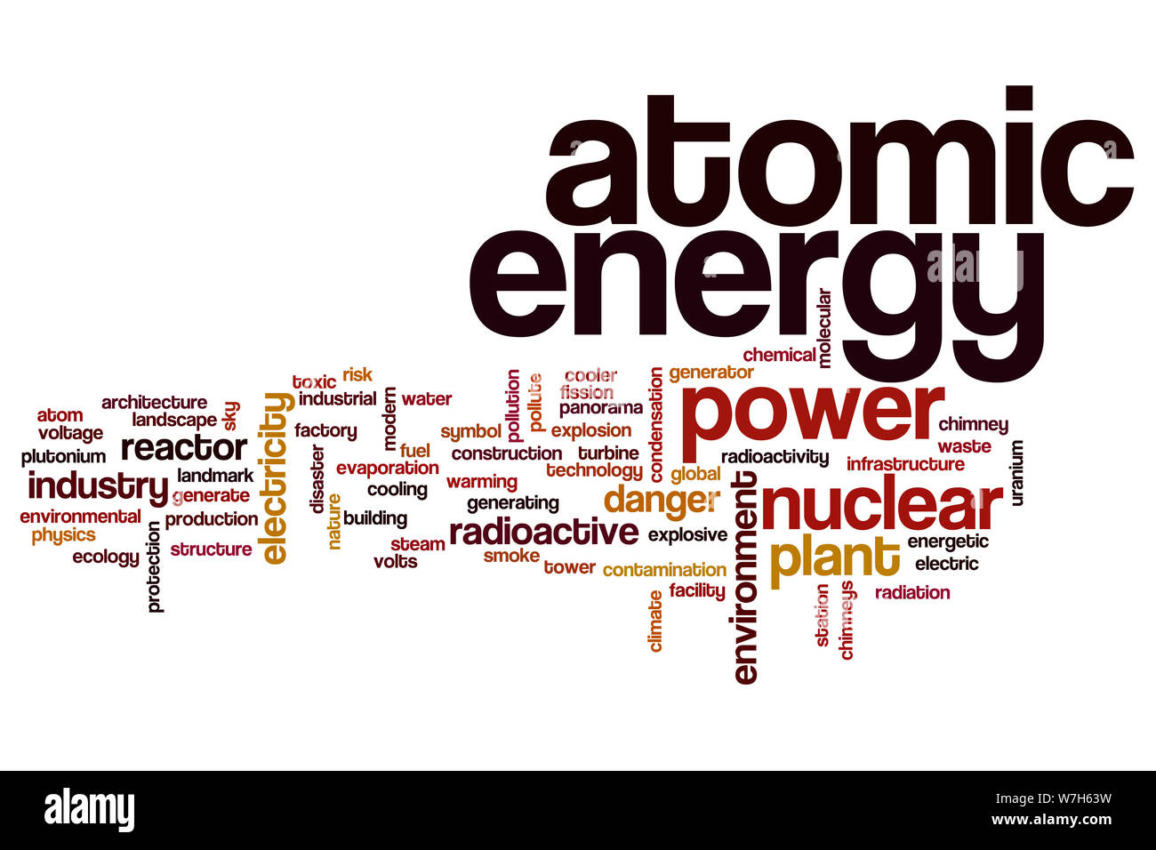 Atomic energy word cloud concept Stock Photo - Alamy