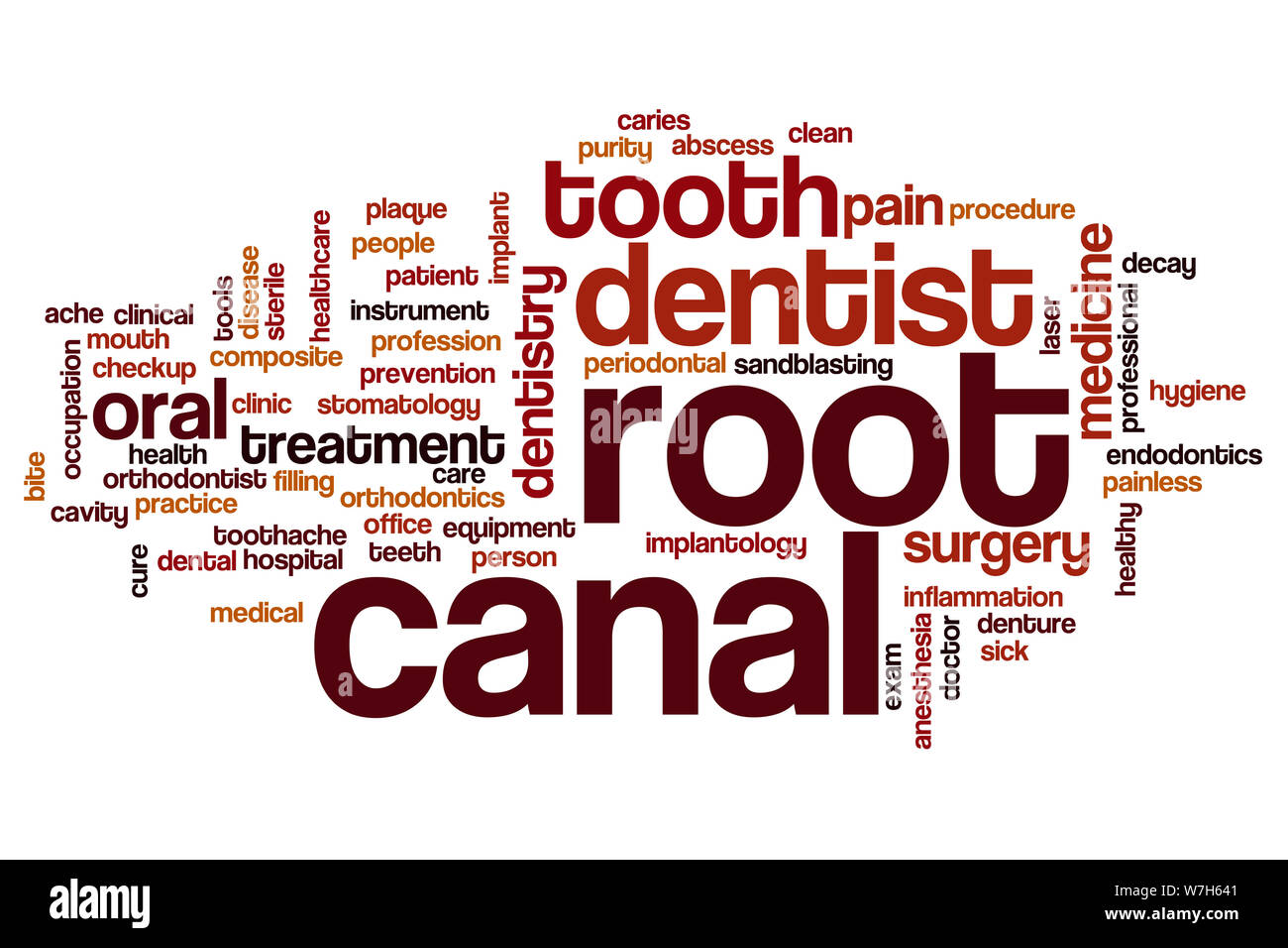 Root canal word cloud concept Stock Photo - Alamy