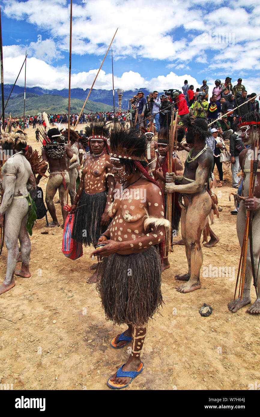 Wamena/Papua, Indonesia - 08 Aug 2016. National festival of local ...