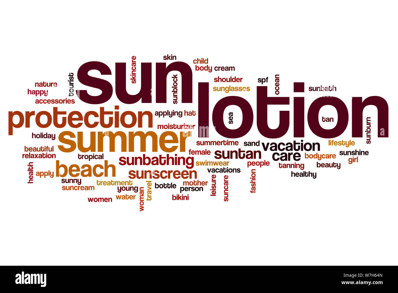 Applying suncream woman Cut Out Stock Images & Pictures - Alamy