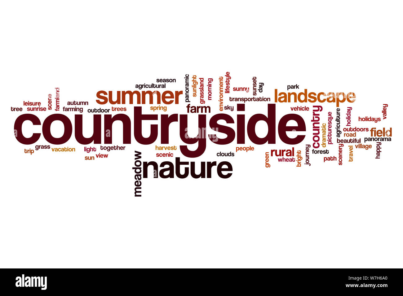 Countryside word cloud concept Stock Photo - Alamy